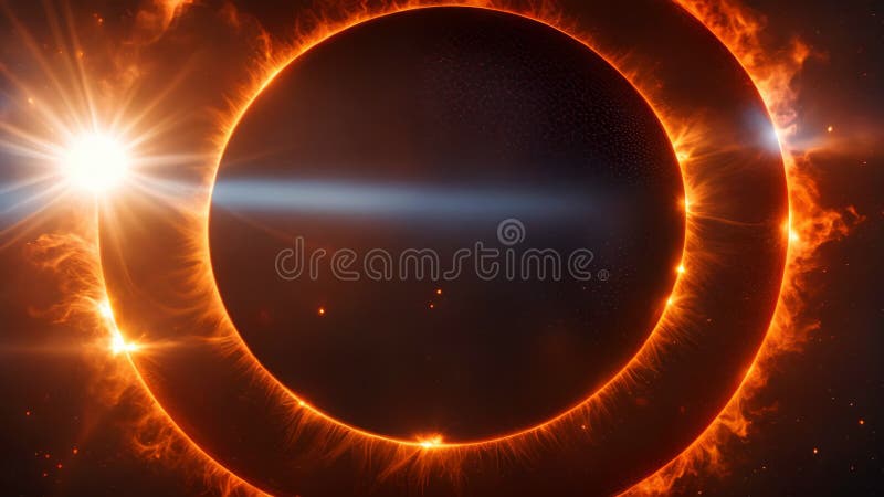 Fiery Solar Eclipse stock footage. Video of dramatic - 320629004
