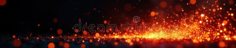 Fiery Sparks Burst, Glowing Embers Against Black , Texture, Macro Stock ...