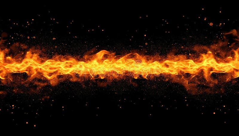 Fiery Sparks Dancing among Flames Against a Dark Background Stock Image ...