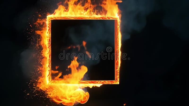 Fiery Frame stock video. Video of digital, dramatic - 375919203