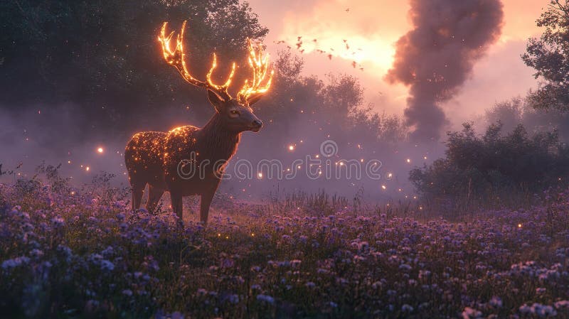 A Magical Sunset. Spring in the Urals Stock Photo - Image of magical ...