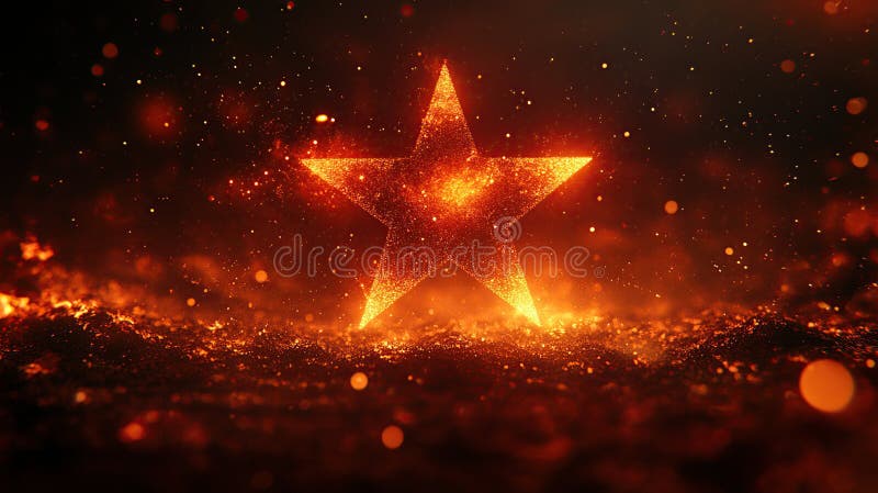 Fiery Star on a Bed of Embers Stock Illustration - Illustration of ...