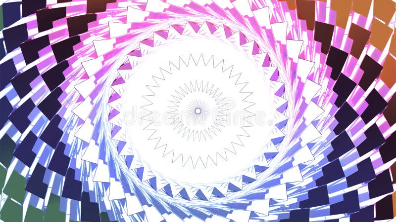 Pulsating Pattern with Psychedelic Effect. Design. Floral Pattern with ...