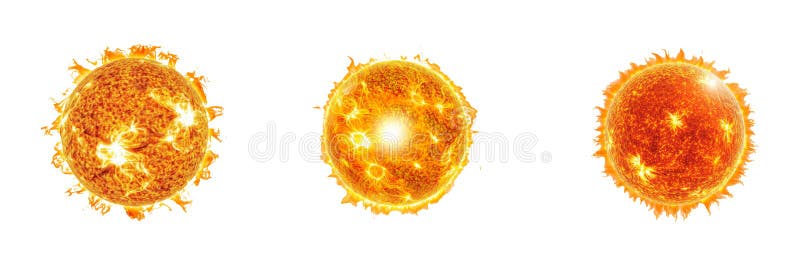 Fiery Sun Combustion Sphere Isolated on Transparent Background Stock ...
