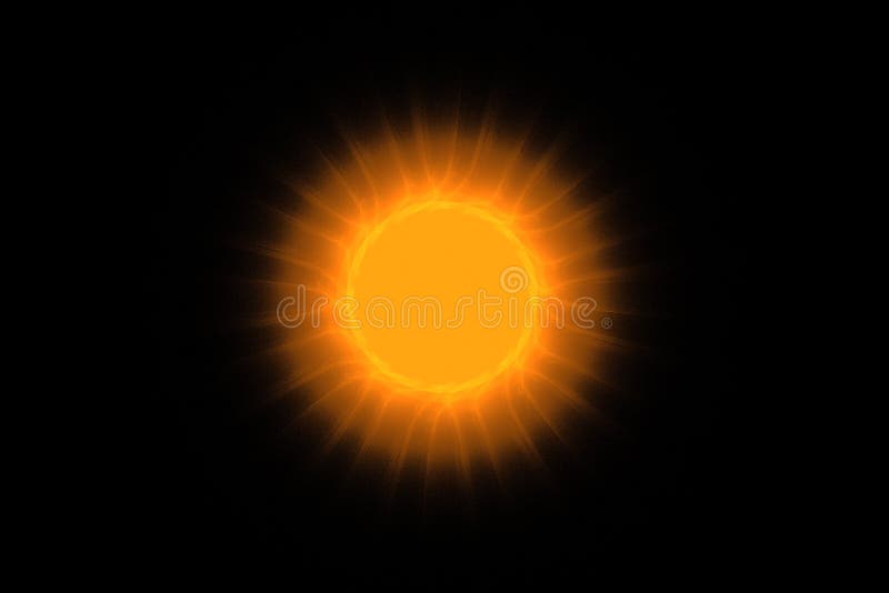 Fiery sun stock illustration. Illustration of black, powerful - 2240464