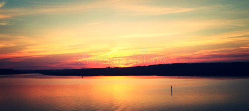 Fiery sunset stock image. Image of sundown, sunsetsunrise - 83736975