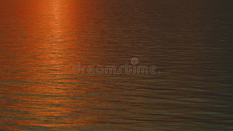 Fiery Sunsets Over Ocean. Bright Sunset with Sun Over Calm Sea Surface ...