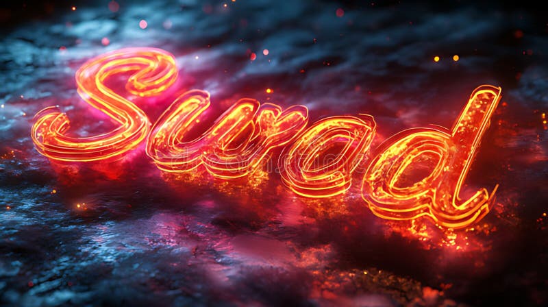 Fiery Text Design, Smoky Background, Digital Art, Intro Sequence Stock ...