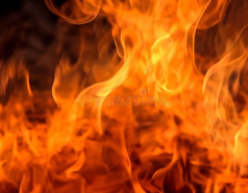 Fiery Texture Background of Blaze and Flame Stock Illustration ...