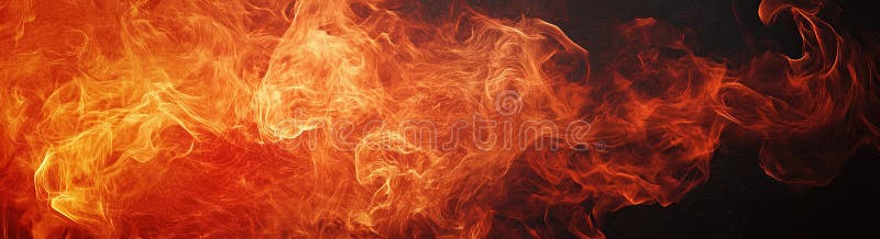 Fiery Texture with Dramatic Flames on Black Background Stock ...