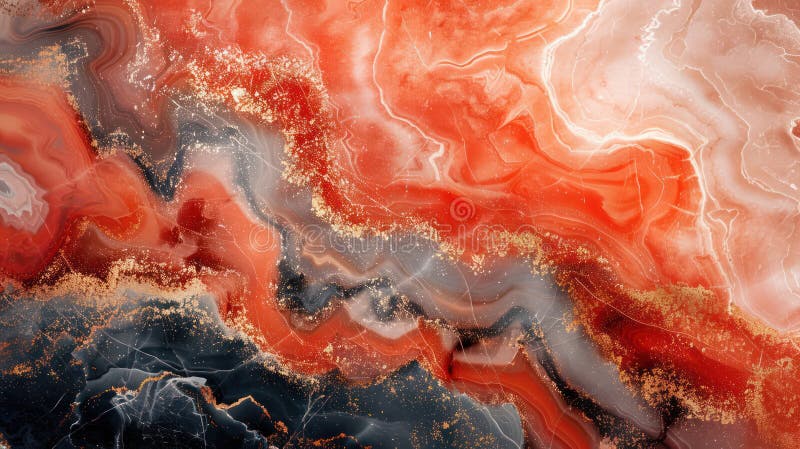 Fiery Veins: Abstract Red Marble Pattern for Creative Designs Stock ...