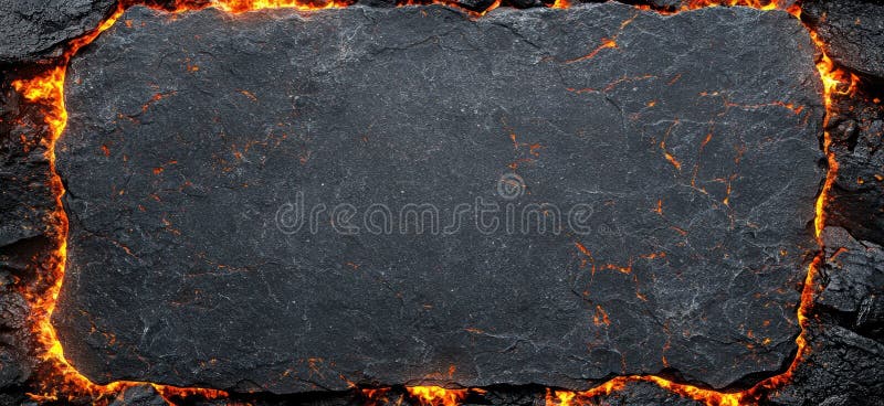 Fiery Volcanic Rock Background Stock Illustration - Illustration of ...