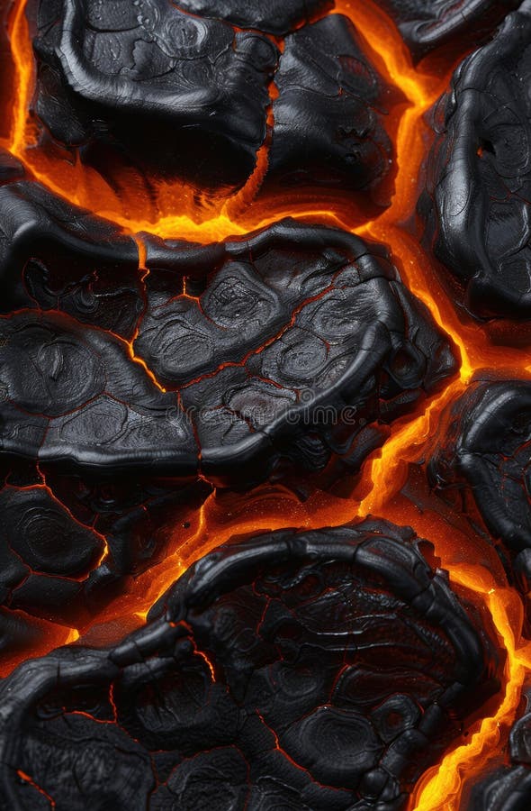 Fiery Volcanic Rock Texture Stock Illustration - Illustration of high ...