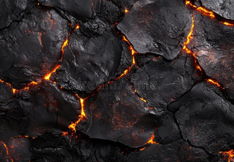 Fiery Volcanic Rock Texture Stock Illustration - Illustration of fire ...