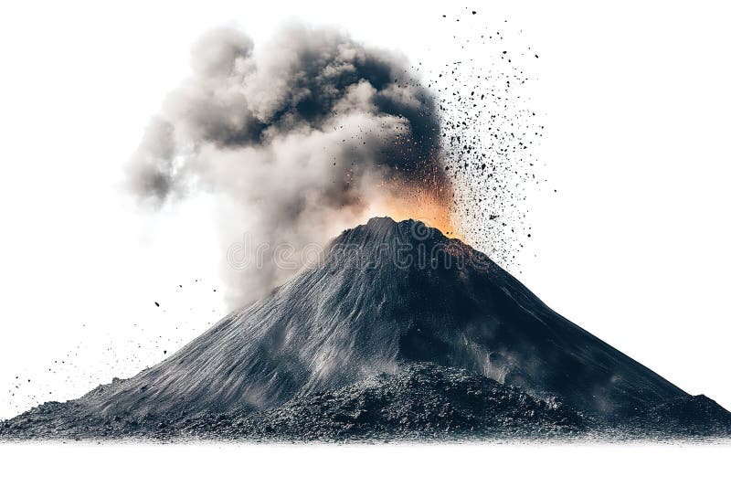 Fiery Volcano Eruption: Isolated Dramatic Volcanic Blast, Perfect for ...