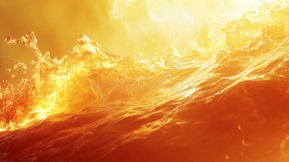 Fiery Water Splash Abstract Design Stock Illustration - Illustration of ...