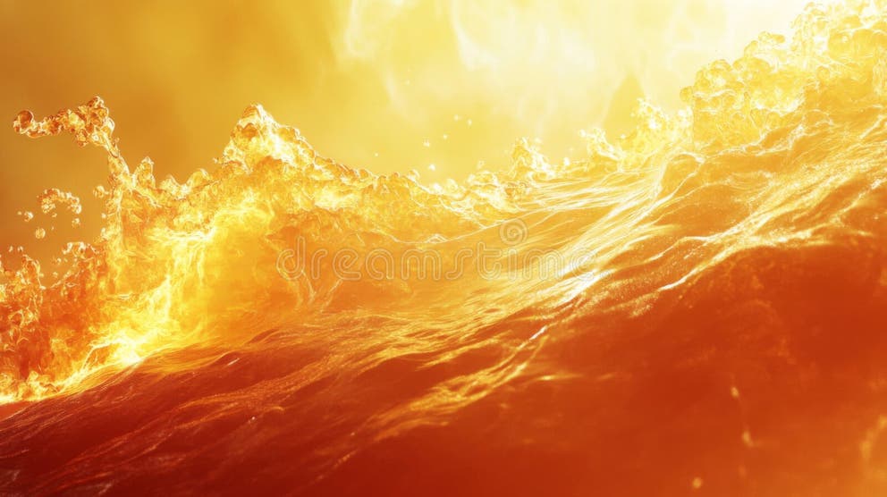 Fiery Water Splash Abstract Design Stock Illustration - Illustration of ...