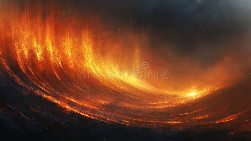 A Fiery Wave of Molten Lava, Illustrating the Power of Nature and ...