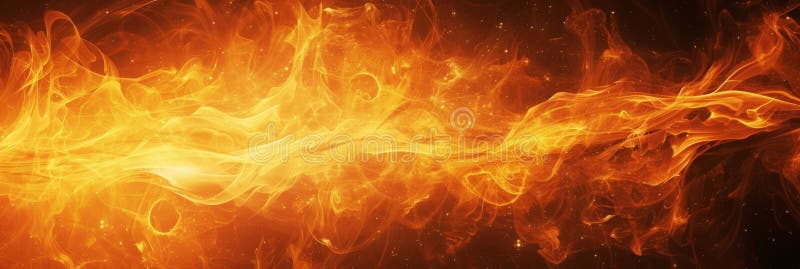 Fiery Waves Flowing with Star-like Sparkles on a Dark Backdrop ...