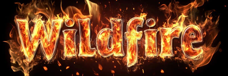 Fiery Wildfire Text Effect Burning Letters Intense Flames Hot Inferno ...