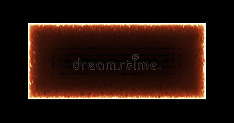 Fiery Yellow Red Rectangle on a Black Background. Abstract Rectangle ...