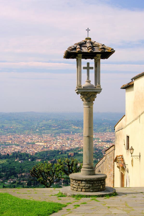 Fiesole view to Florenz stock photo. Image of monastery - 14932524