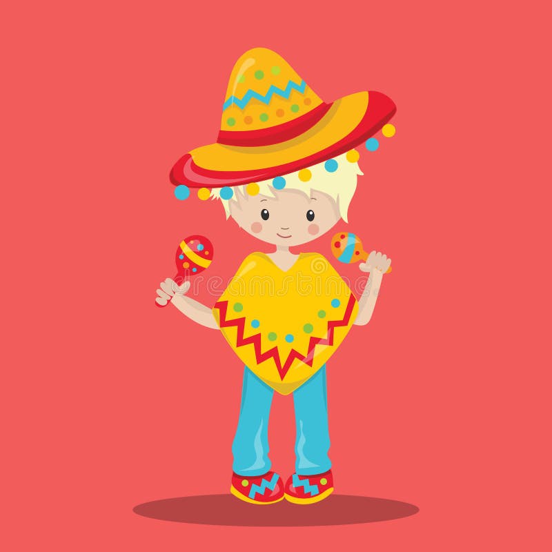 Fiesta boy white 09 stock vector. Illustration of white - 197984248