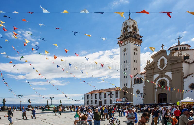 Fiesta in Candelaria editorial photography. Image of taganana - 42879987