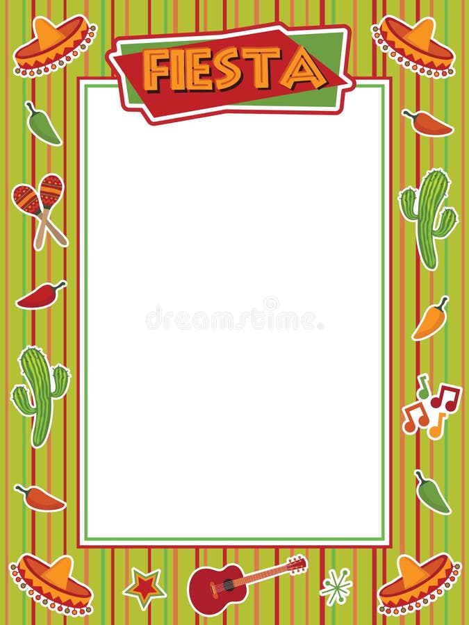 Fiesta frame stock vector. Illustration of occasion, festival - 13127225