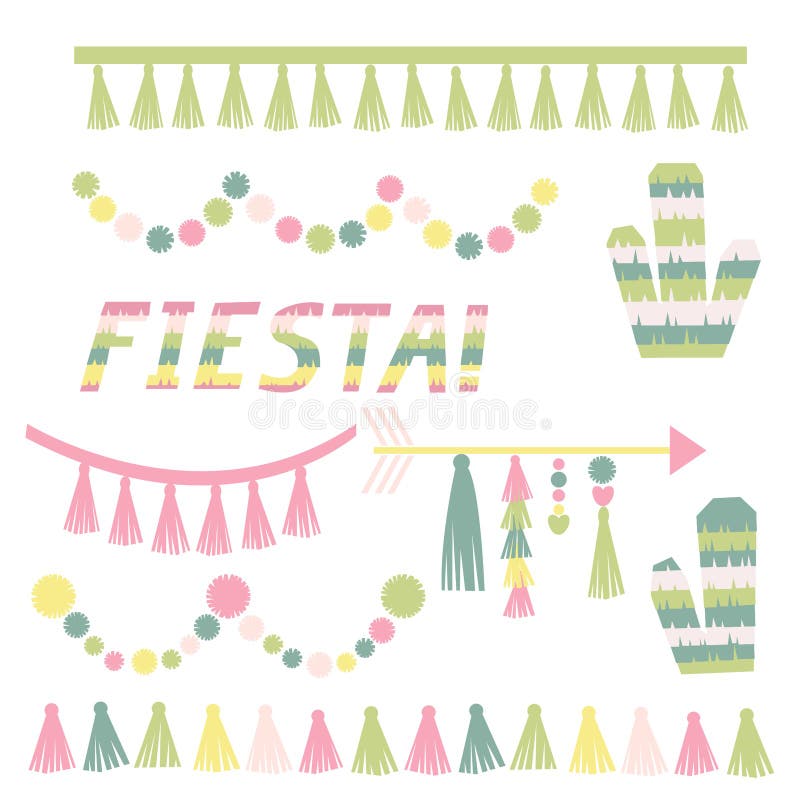 Fiesta Word Lettering Calligraphy Black Hand Wrighting Stock ...