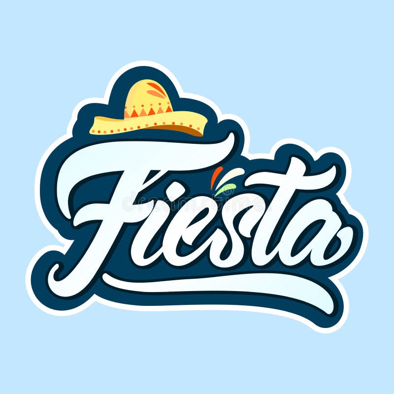 Fiesta Lettering Handwritten With Elegant Cursive Calligraphic Font And ...