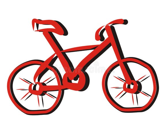 Fiets-schets vector illustratie. Illustration of kaart - 40110922