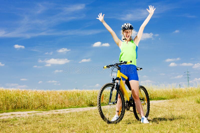 Fietser stock foto. Image of één, fietsen, vrijetijdsbesteding - 15506904