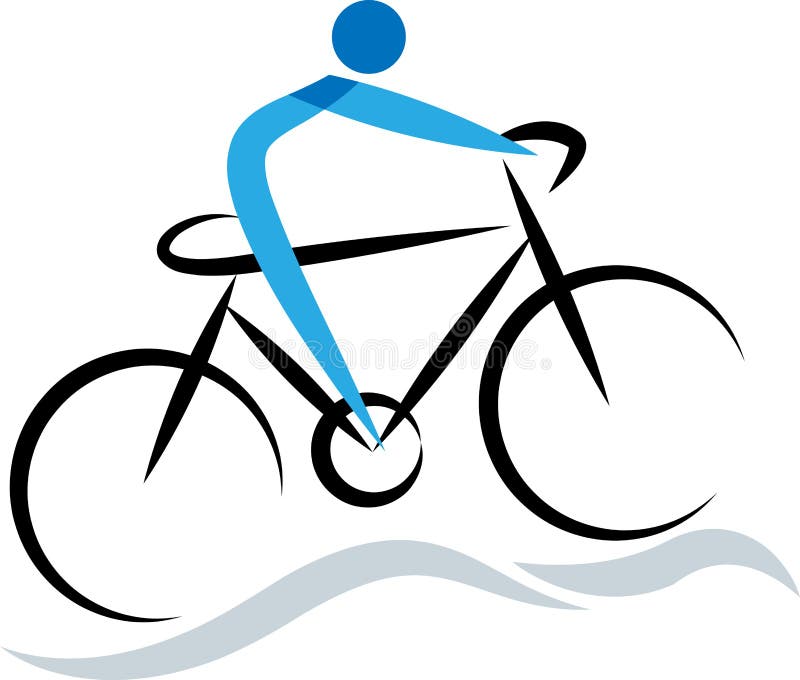 Cycling Abstracte Vectorwegfietser Op Zijn Fiets Vector Illustratie ...