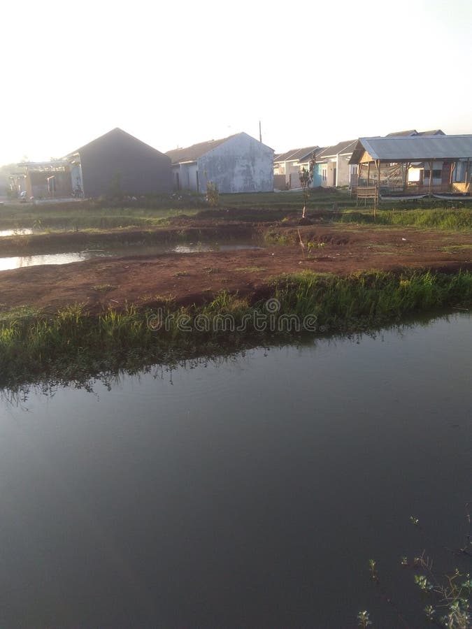 A fiew in village water stock image. Image of coast - 263145545