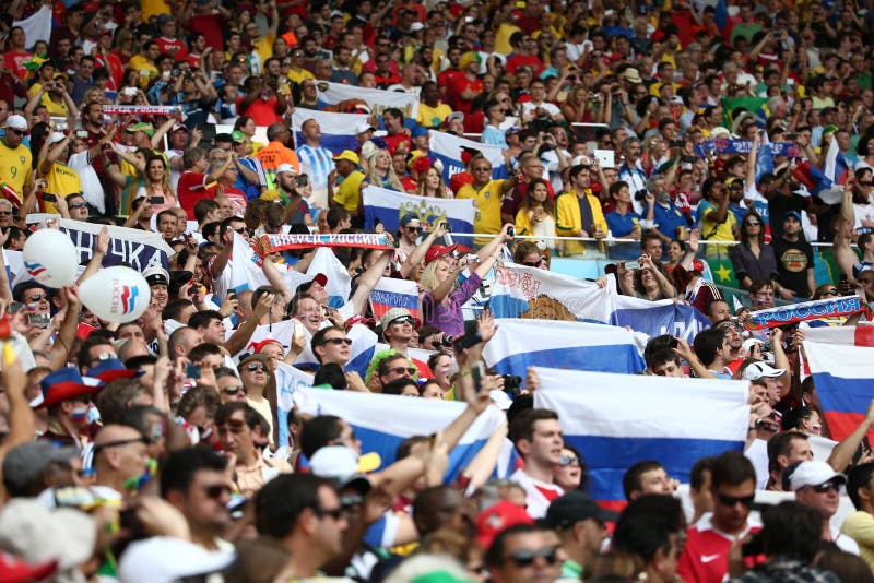 Fifa Soccer Fans in Stadium Editorial Stock Image - Image of champion ...
