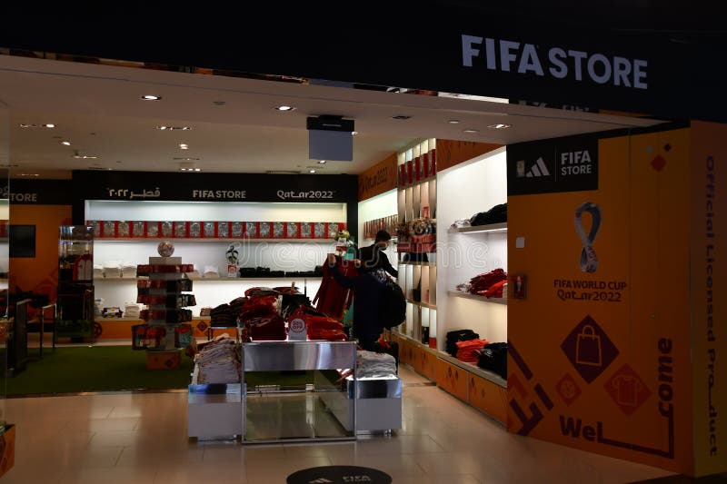 FIFA Store at Hamad International Airport in Doha, Qatar Editorial ...
