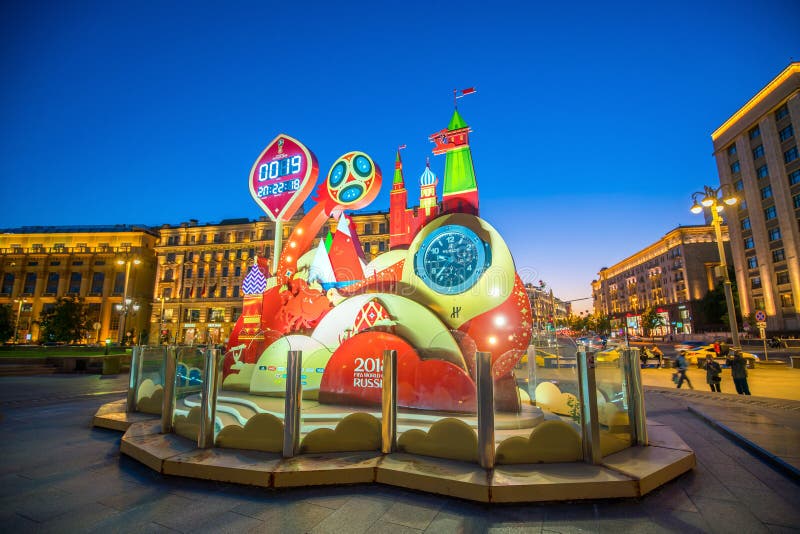 FIFA World Cup 2018 Advertising Board in Moscow Editorial Image - Image ...