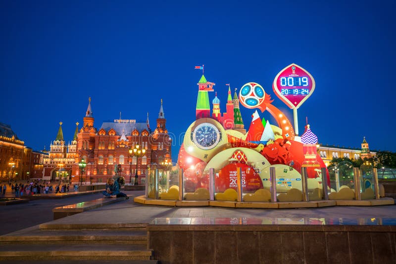 FIFA World Cup 2018 Advertising Board in Moscow Editorial Photography ...