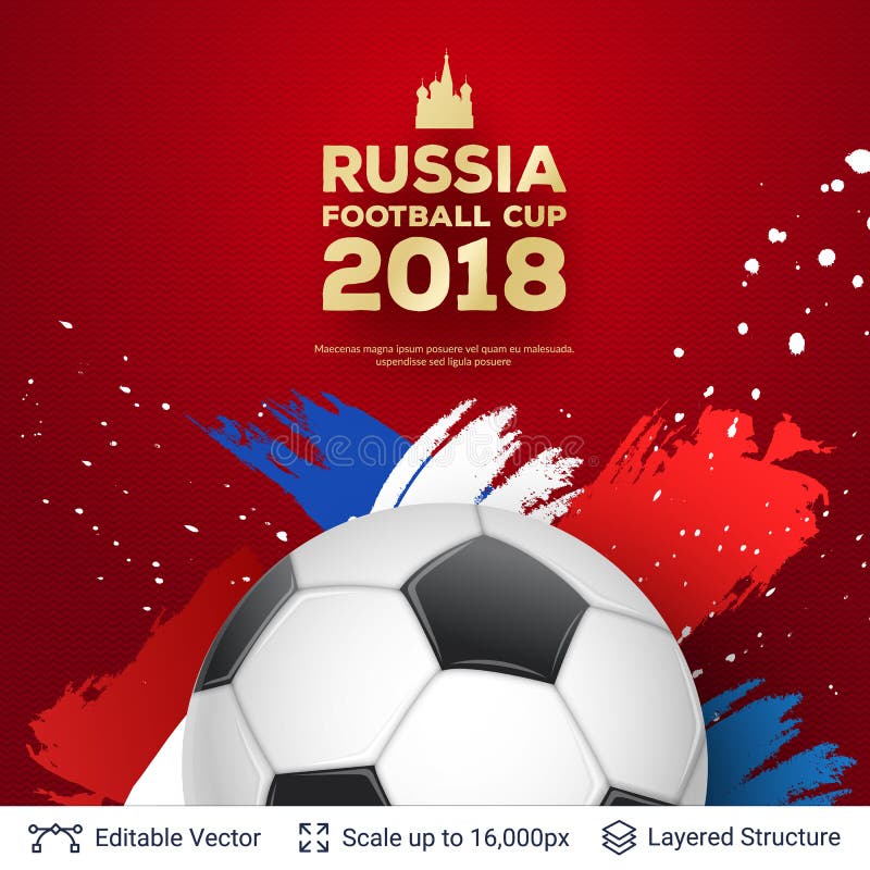 FIFA World Cup 2018 Banner Concept. Editorial Image - Illustration of ...