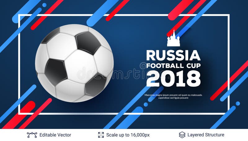 FIFA World Cup 2018 Banner Concept. Stock Vector - Illustration of ...