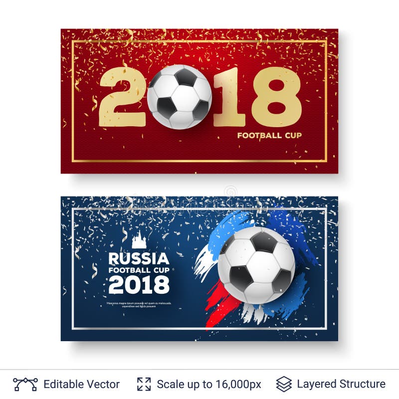 FIFA World Cup 2018 Banner Concept. Editorial Stock Image ...