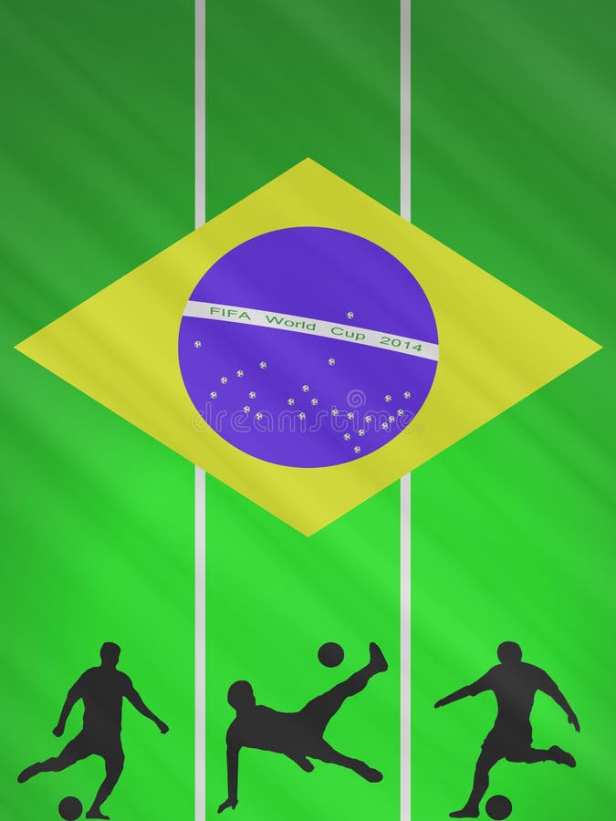 2014 Brazil soccer flag stock vector. Illustration of international ...