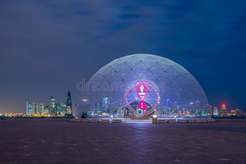 Fifa World Cup Countdown Clock Doha Editorial Stock Image - Image of ...