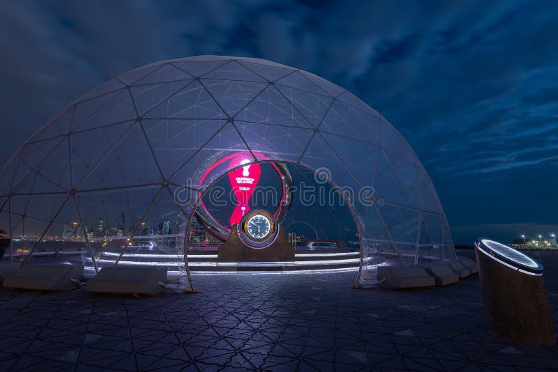 Fifa World Cup Countdown Clock Doha Editorial Photography - Image of ...