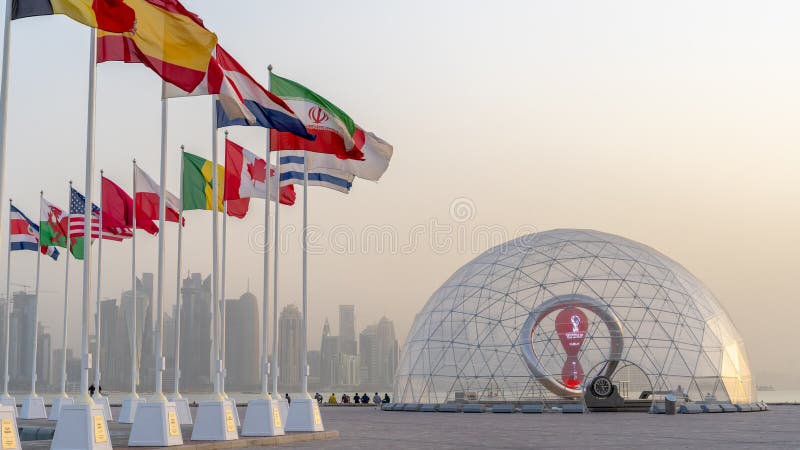 FIFA World Cup Qatar 2022 Official Countdown Clock at the Corniche ...