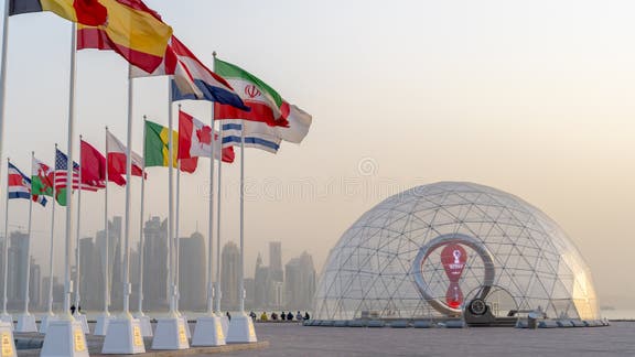 FIFA World Cup Qatar 2022 Official Countdown Clock at the Corniche ...