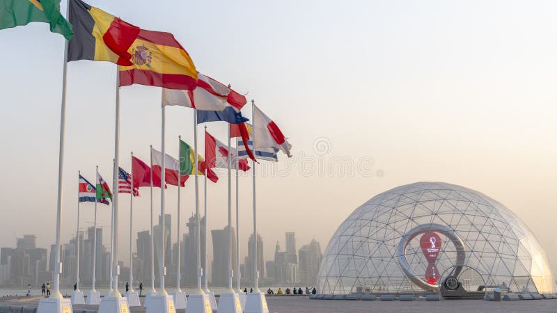 FIFA World Cup Qatar 2022 Official Countdown Clock at the Corniche ...