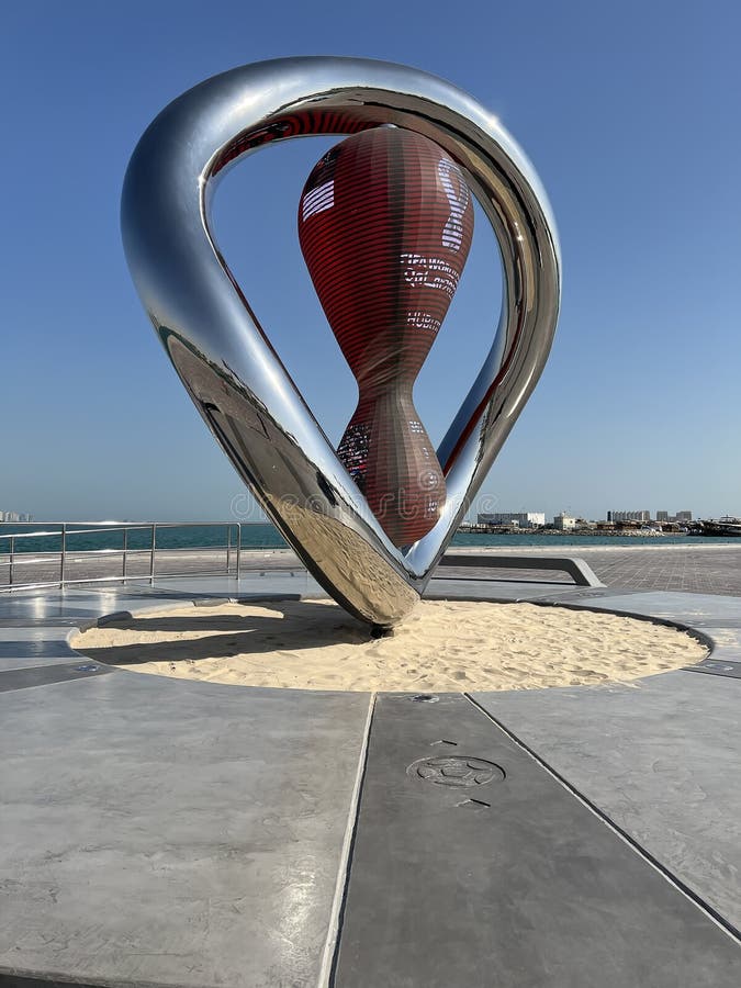 FIFA World Cup Qatar 2022 Official Countdown Clock Doha Editorial Stock ...