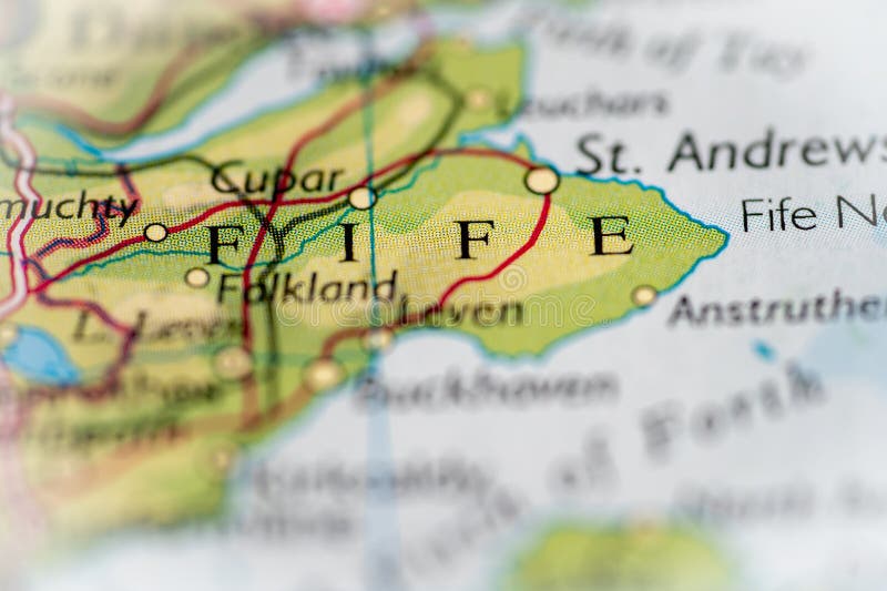 Fife, Scotland Highlighted on a World Map Stock Image - Image of ...